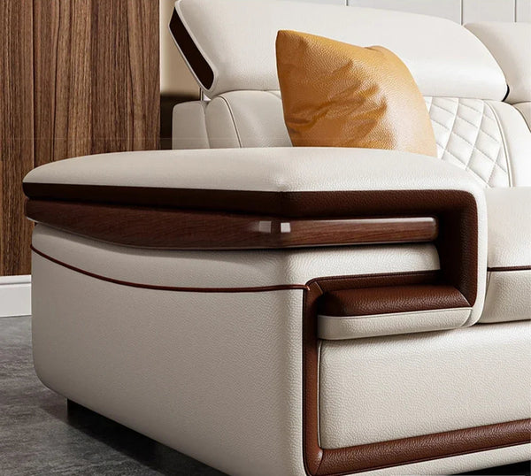 Siena Premium Italian Genuine Leather Sofa – LuxaVogue